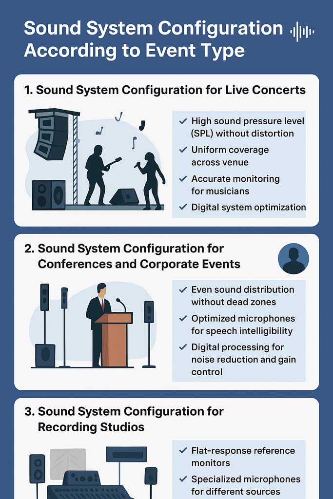 Sound System Configuration According To Event Type | Tecnare®